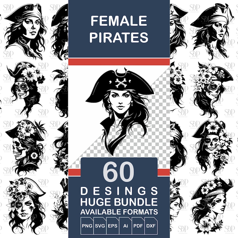 Female Pirate Stencils - Etsy