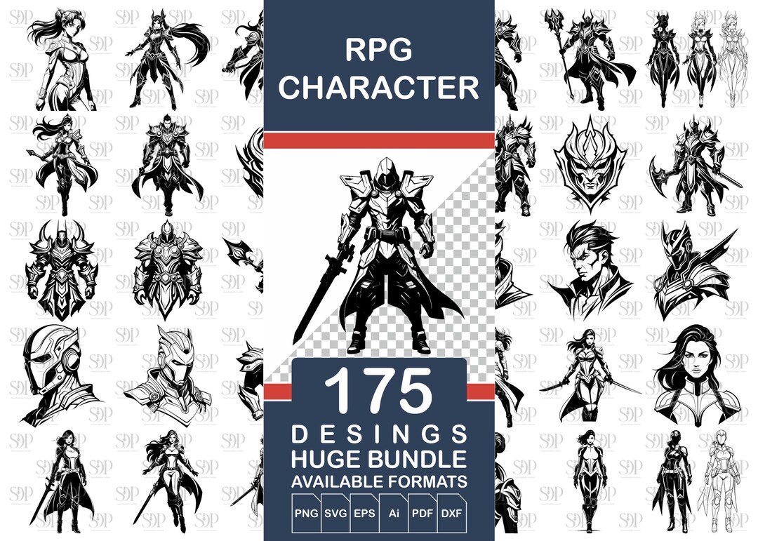 RPG Character Class SVG Bundle: 175 Designs (digital Download) - Etsy