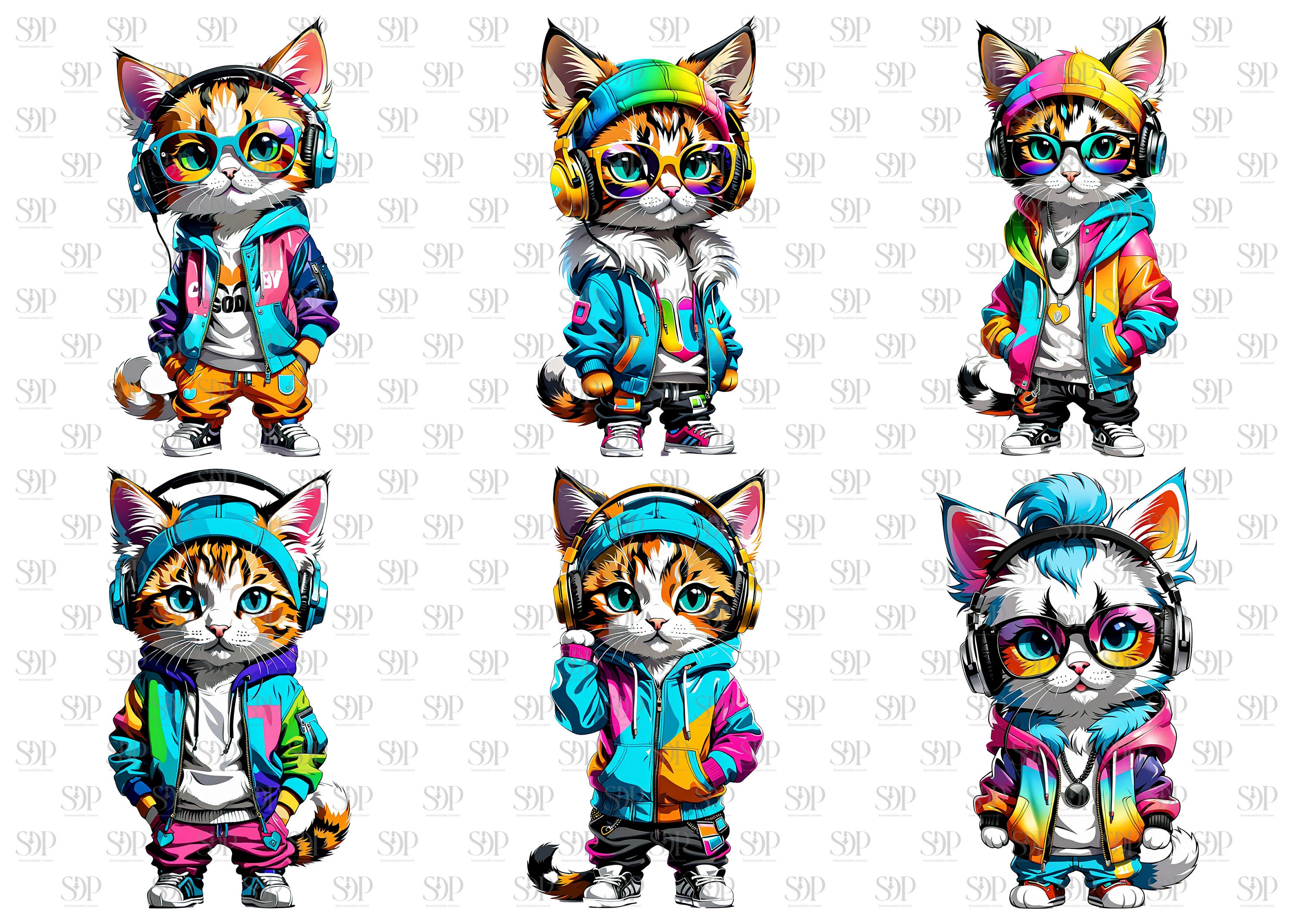 24 Hip Hop Cat, Png Bundle,cat High Quality Png,cat Transparent Png ...