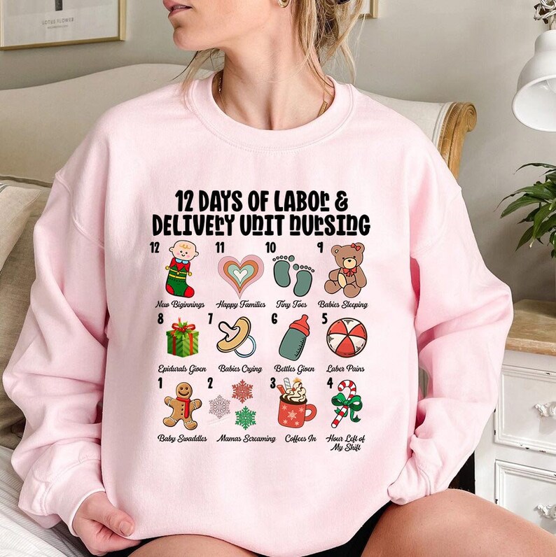 12 Days of Labor and Delivery Unit Nursing Sweater LD Nurse - Etsy