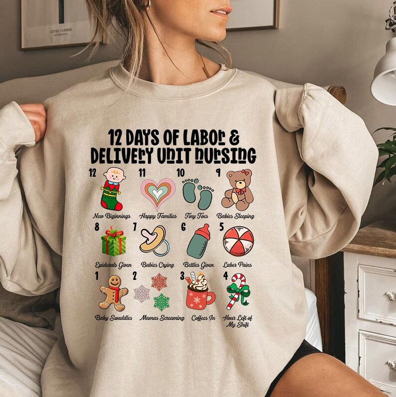 12 Days of Labor and Delivery Unit Nursing Sweater LD Nurse - Etsy