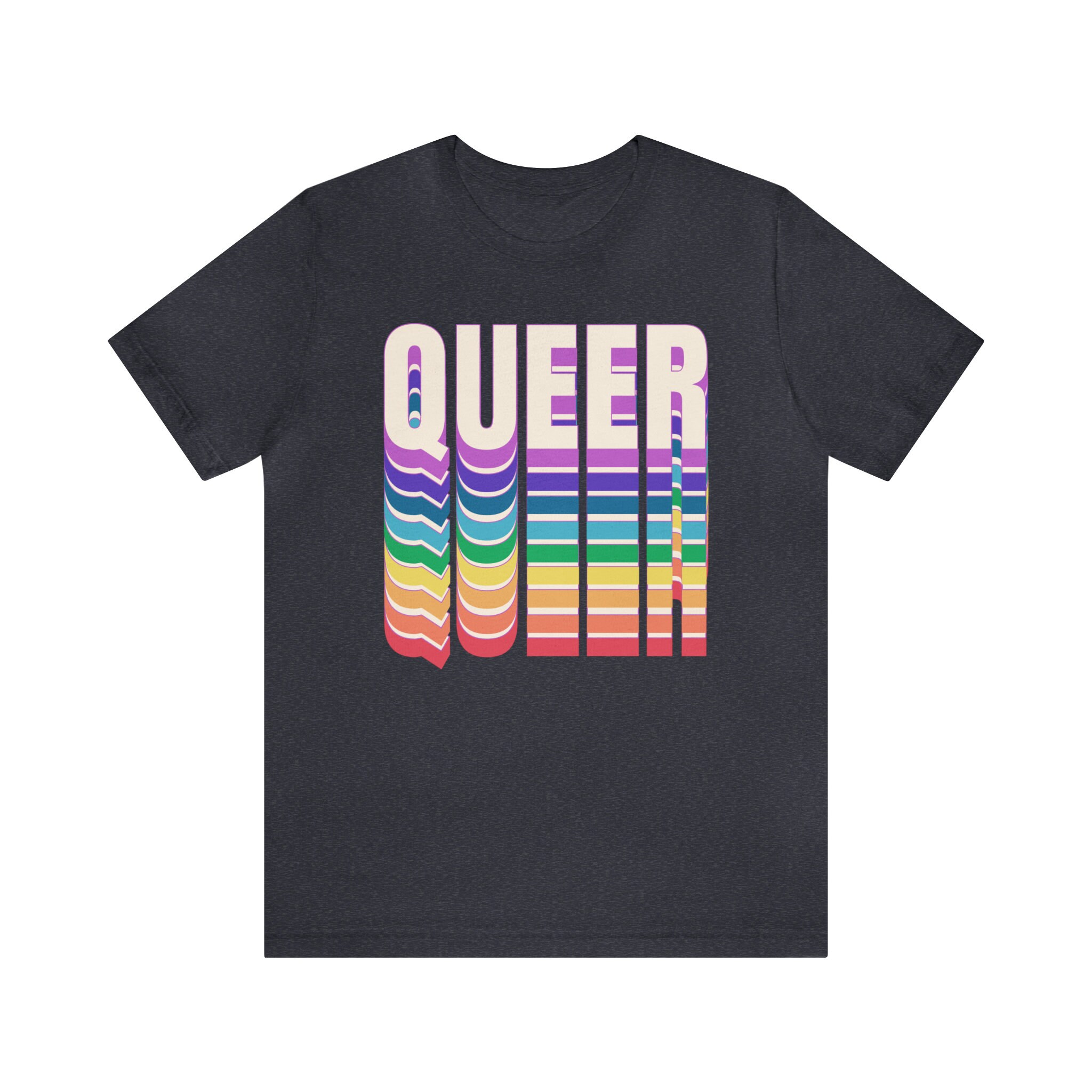 Rainbow Queer Lgbtq Unisex T Shirt Gay Pride Shirt Pride Etsy
