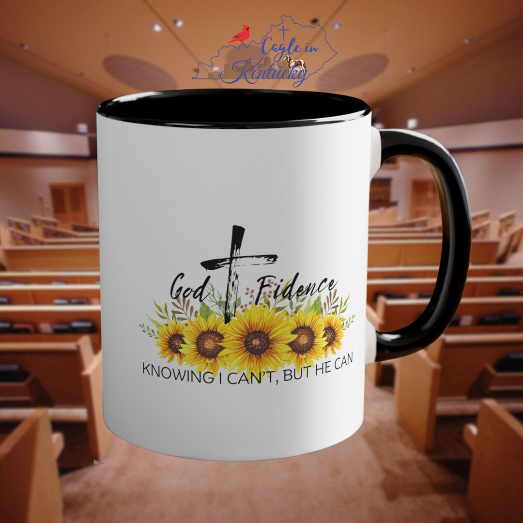 Godfidence Sunflower Coffee Mug Christian Gifts for Christians Church ...