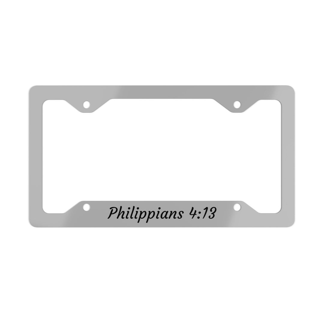 Metal License Plate Frame Christian License Plate Frame Philippians 4: ...