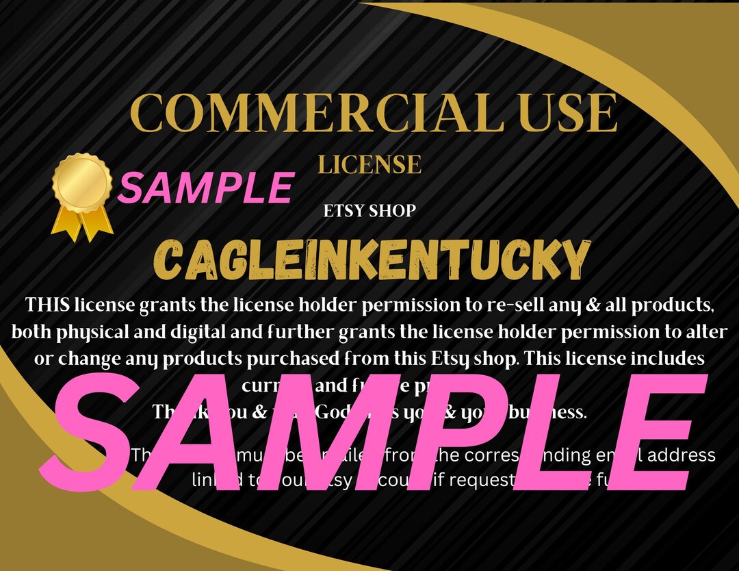 Commercial Use License for Re-sale of All Products in Our Shop ...