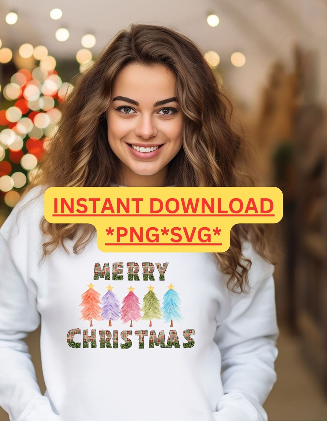 Christmas PNG File Digital Download, Christmas Tree, Santa, Merry ...