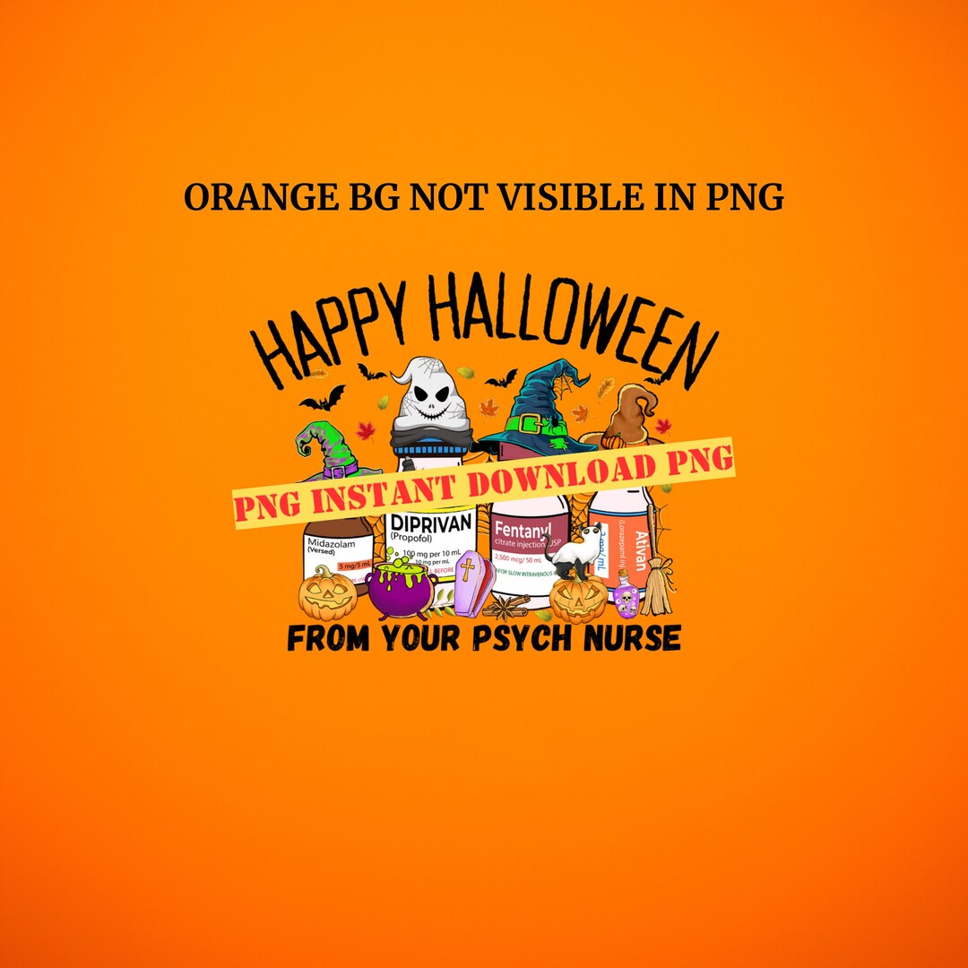 Halloween Psych Nurse PNG, Nurse PNG File - Funny Nurse Design for Ink ...