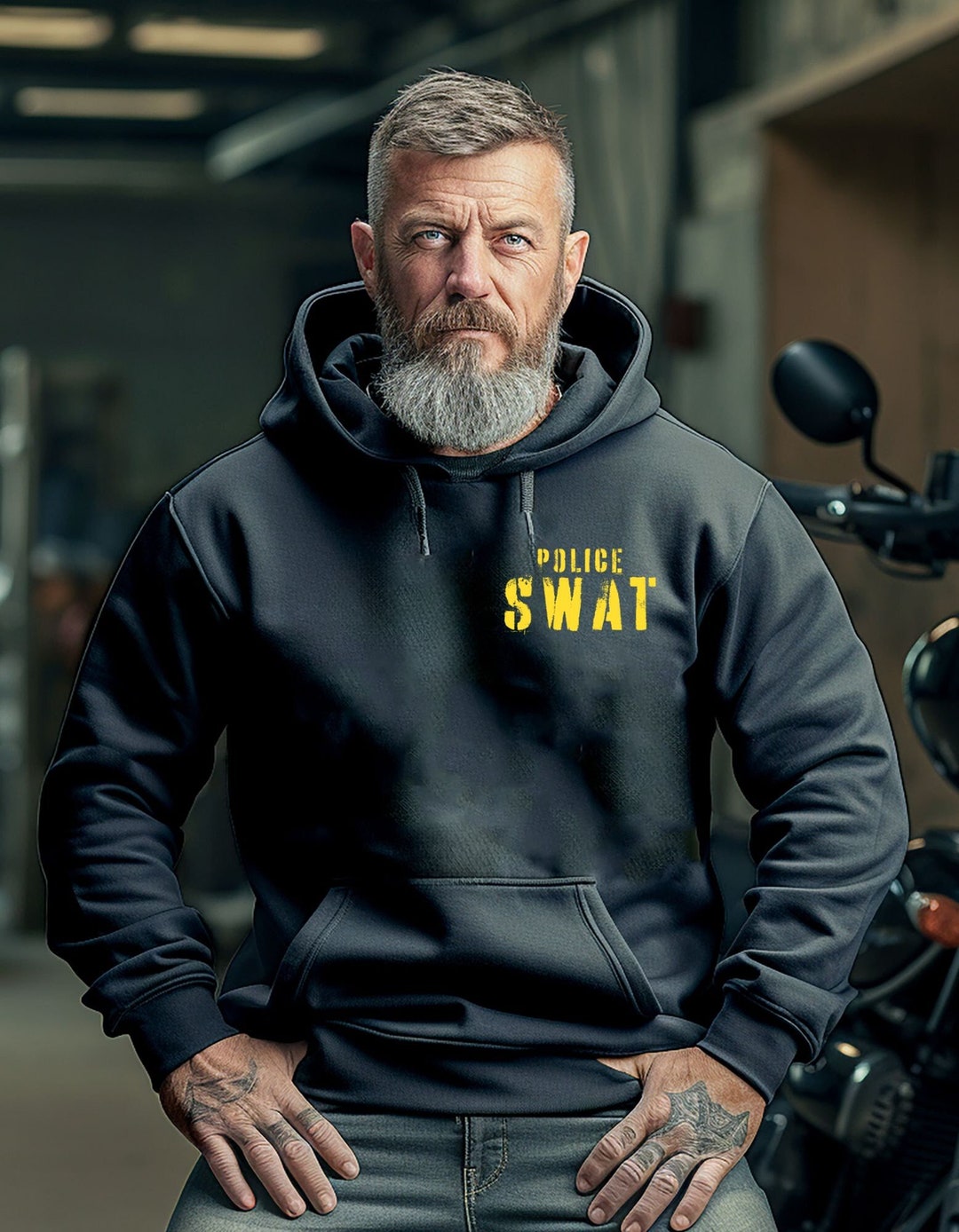 POLICE SWAT Hooded Sweatshirt Tactical Hooded Sweatshirt Swat Team SRT ...