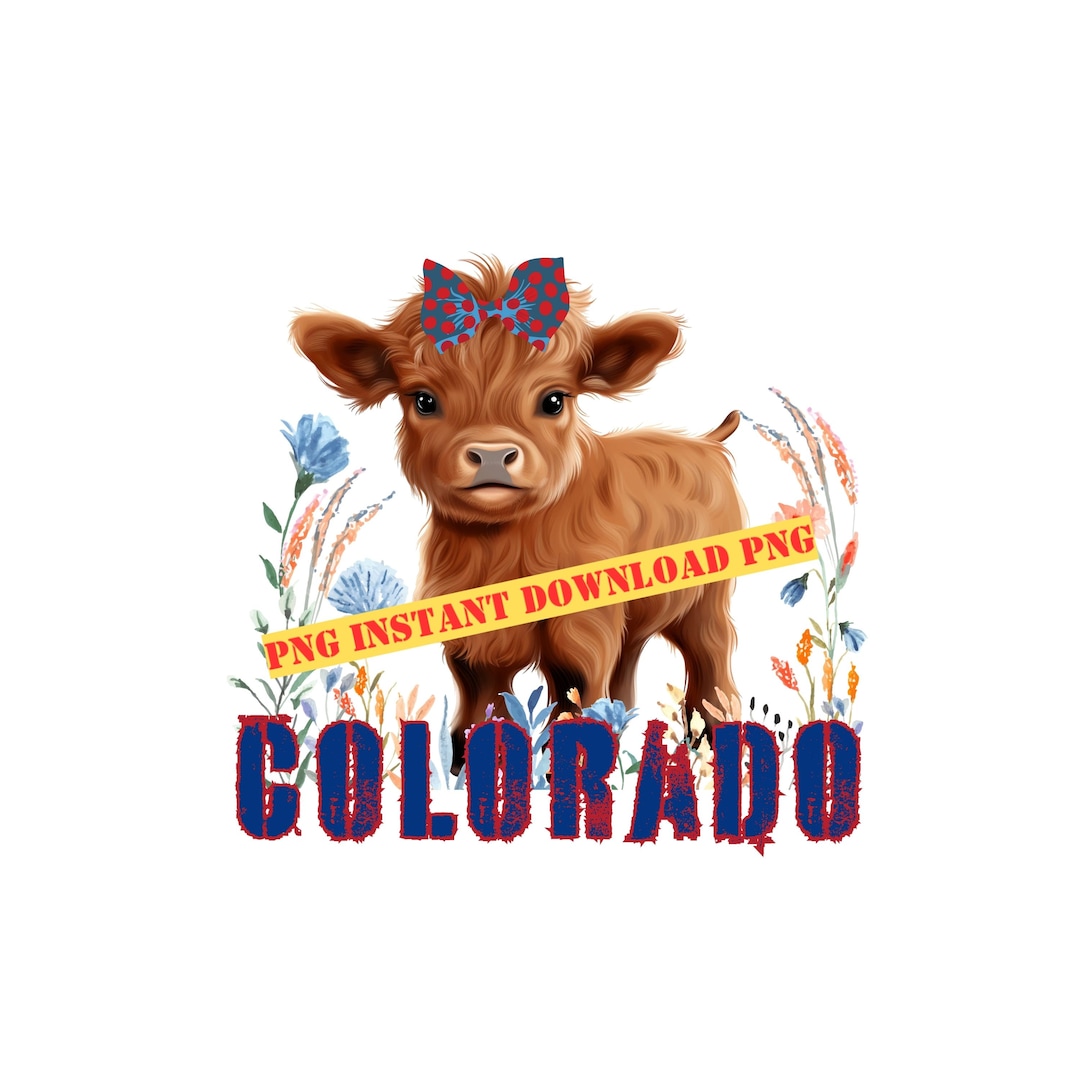 Colorado Png Colorado Design Cute Colorado Cute Cow Design for Ink ...