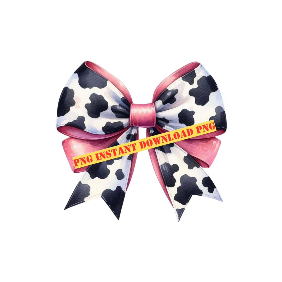 Cute Bow PNG Cute Bow Design Cow Print Bow Png Design for Ink ...