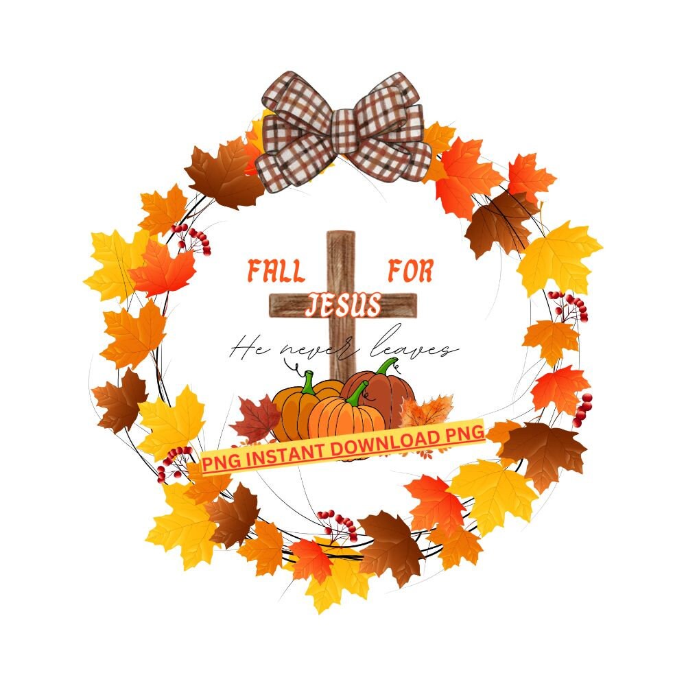 Cute Fall Design Fall PNG File for Ink Sublimation Cross Design Cross ...