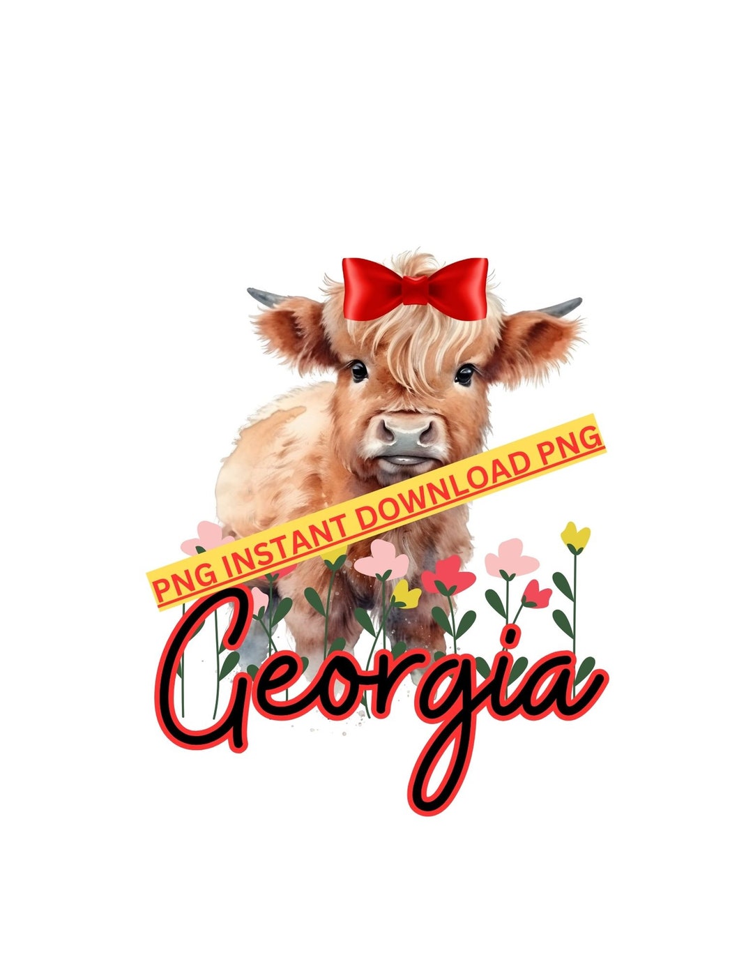 Georgia PNG Cow Png Cute Cow Png Baby Cow Png Digital Download Georgia ...