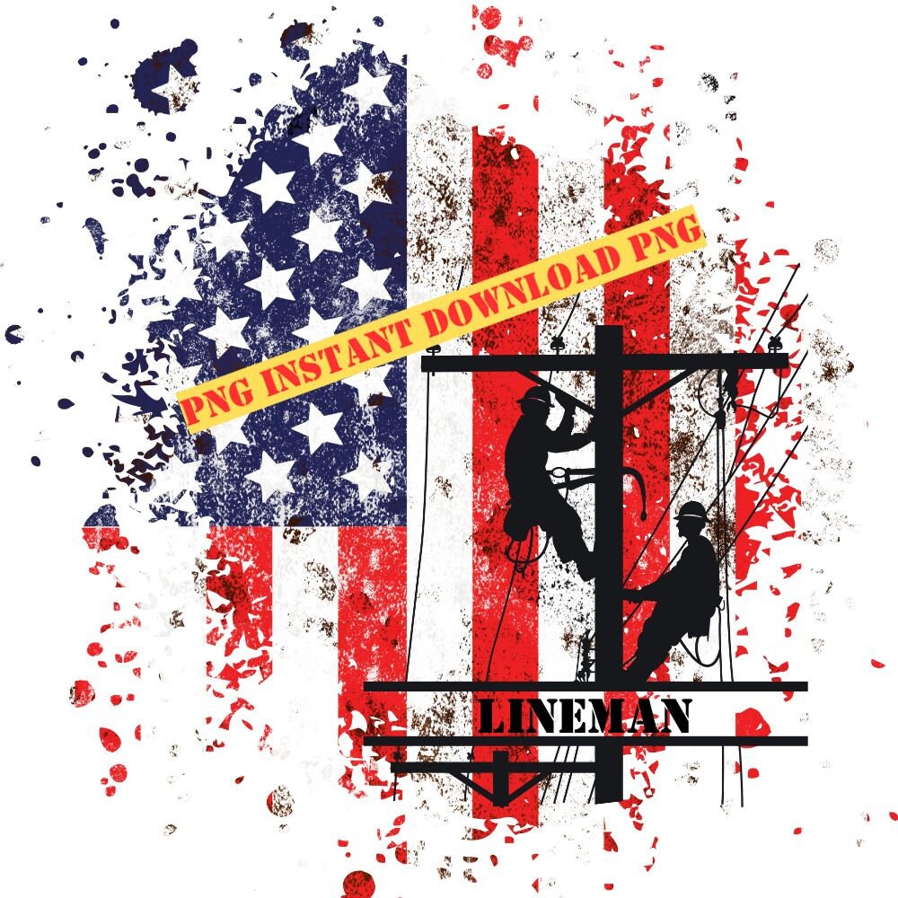 LINEMAN Design Lineman PNG File for Ink Sublimation Shirt Design Mug ...