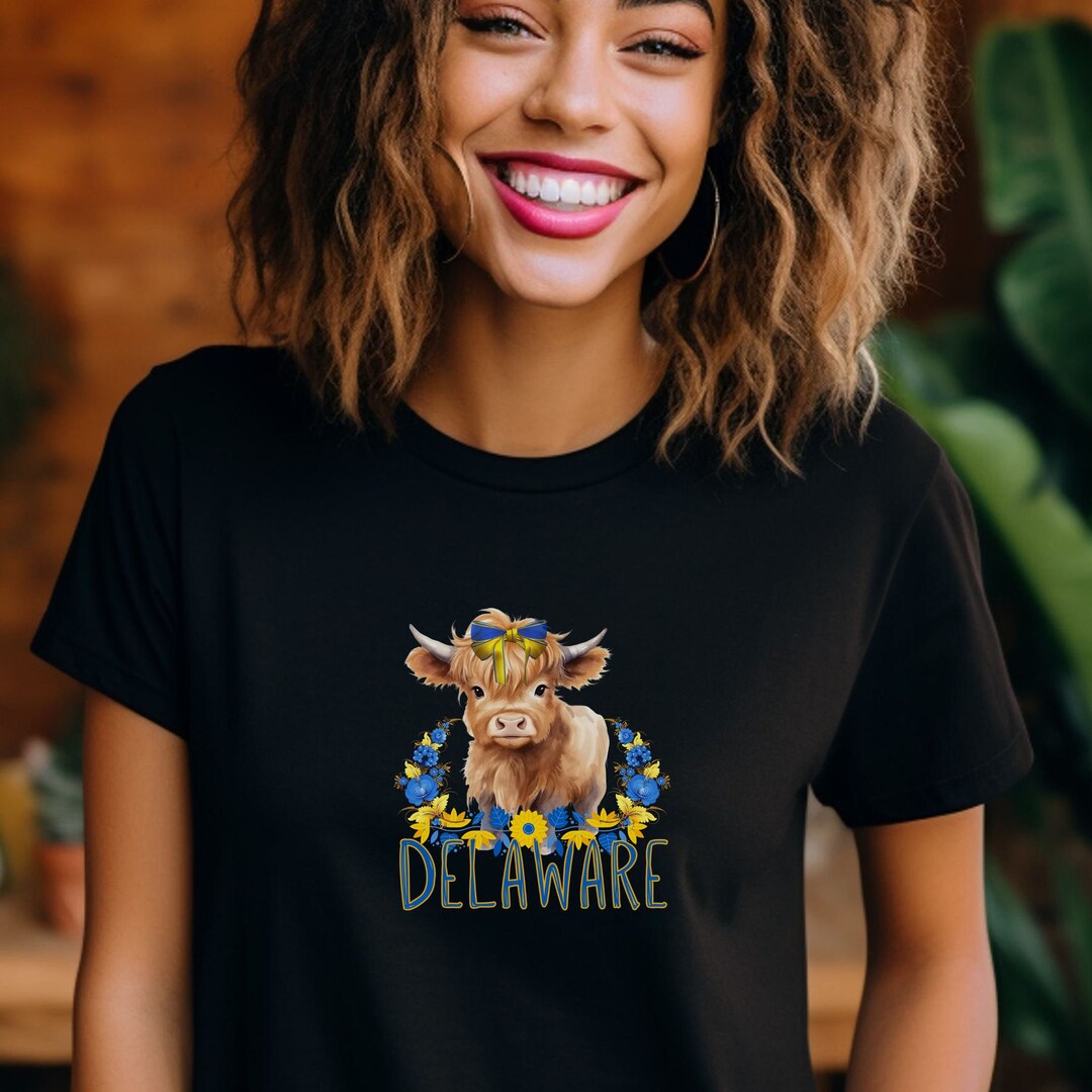 Delaware Tee Shirt Cute Delaware T-shirt Delaware Shirt Cute Cow ...