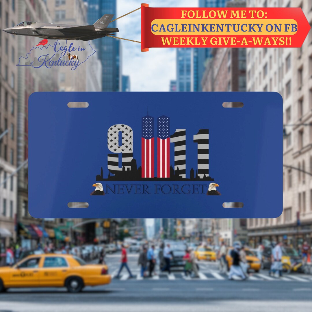 911 License Plate 9-11 Memorial Plate Patriotic Gifts Patriotic License ...