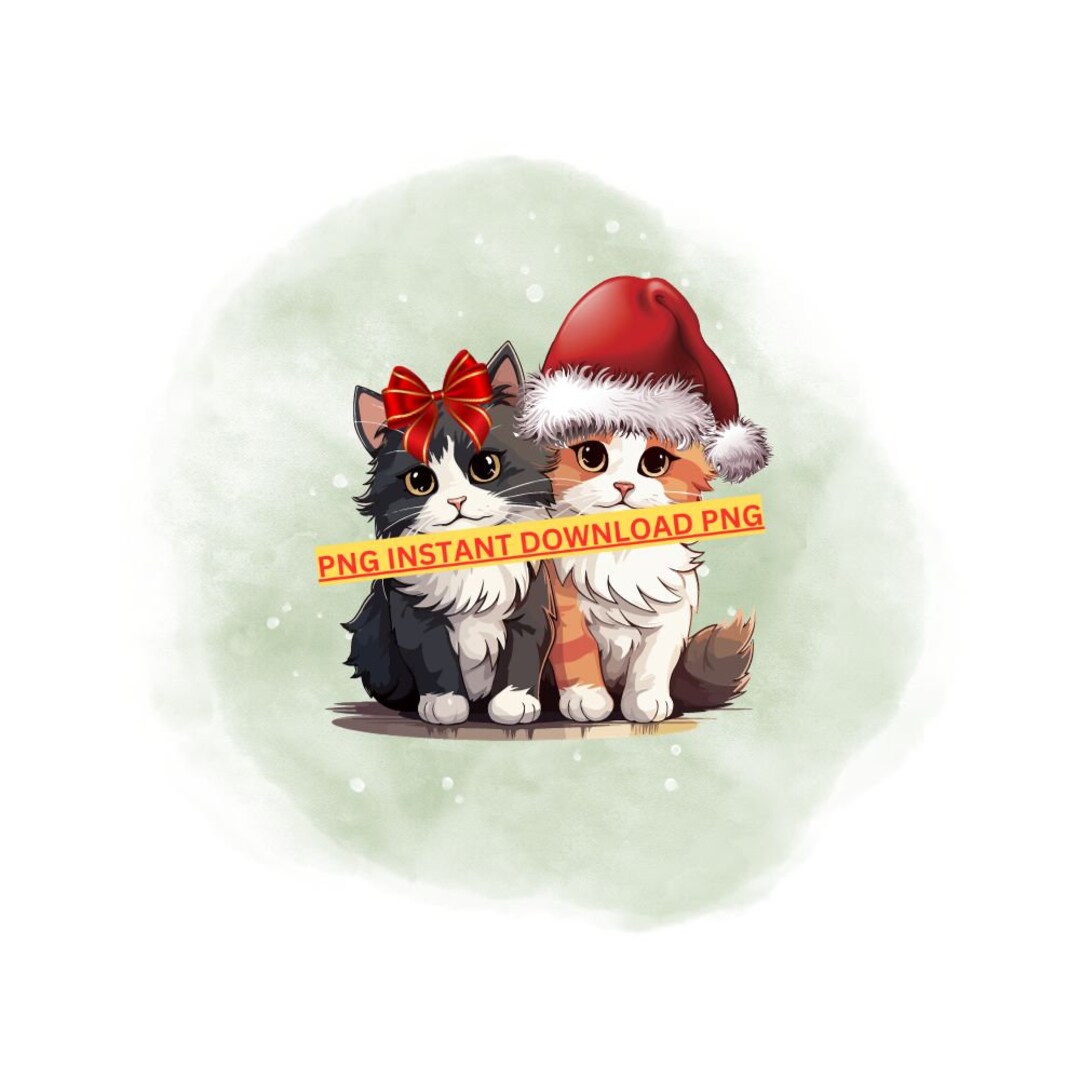 Christmas Cat Design Cat PNG Christmas Png Kitten Png Christmas Design ...