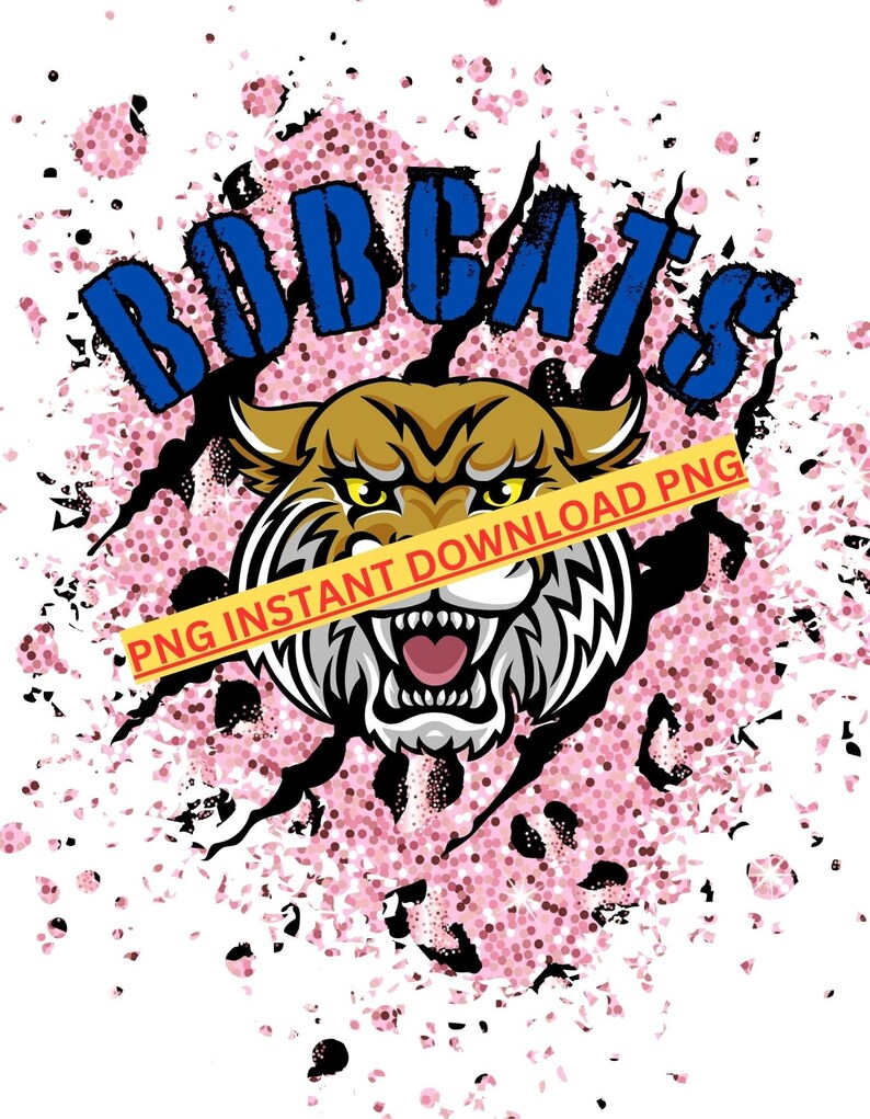 Bobcats PNG Bobcat Design for Sublimation Crafts School Spirit School ...