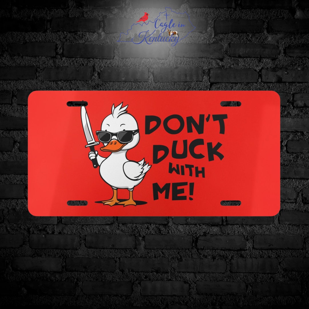 Duck License Plate Vehicle License Plate for Car Accessories Funny ...