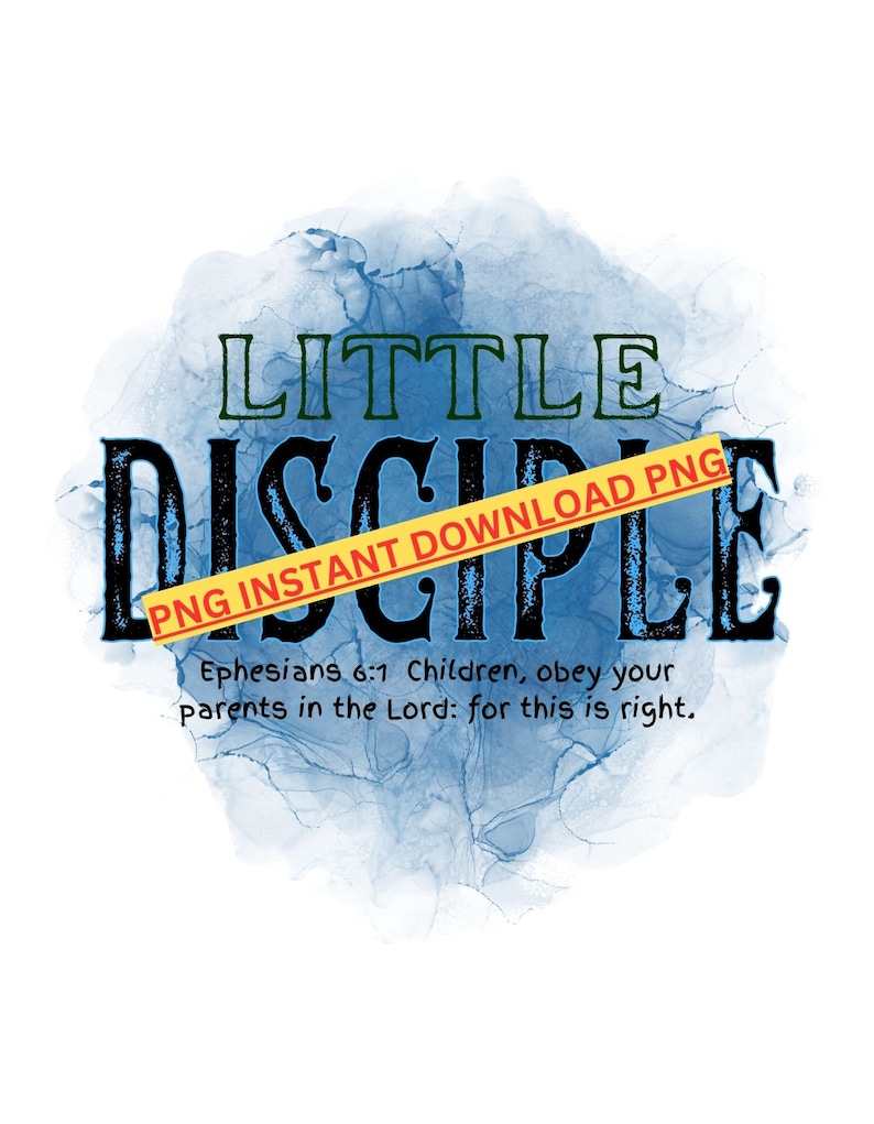 Little Disciple PNG File Christian Design for Ink Sublimation Crafts ...
