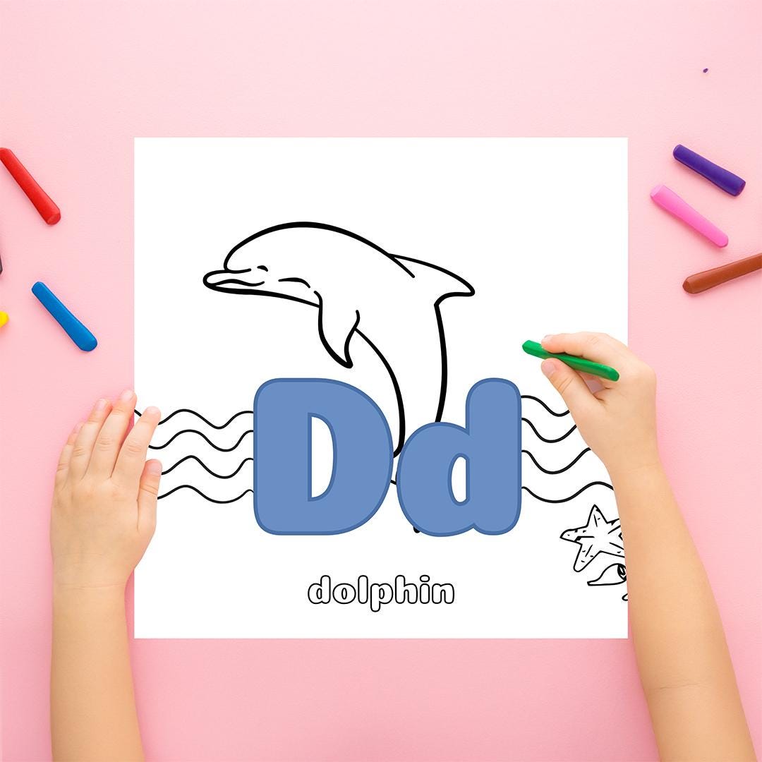 ABC Alphabet Coloring Book for Kids: Animals, Fruits (PDF Download) - Etsy