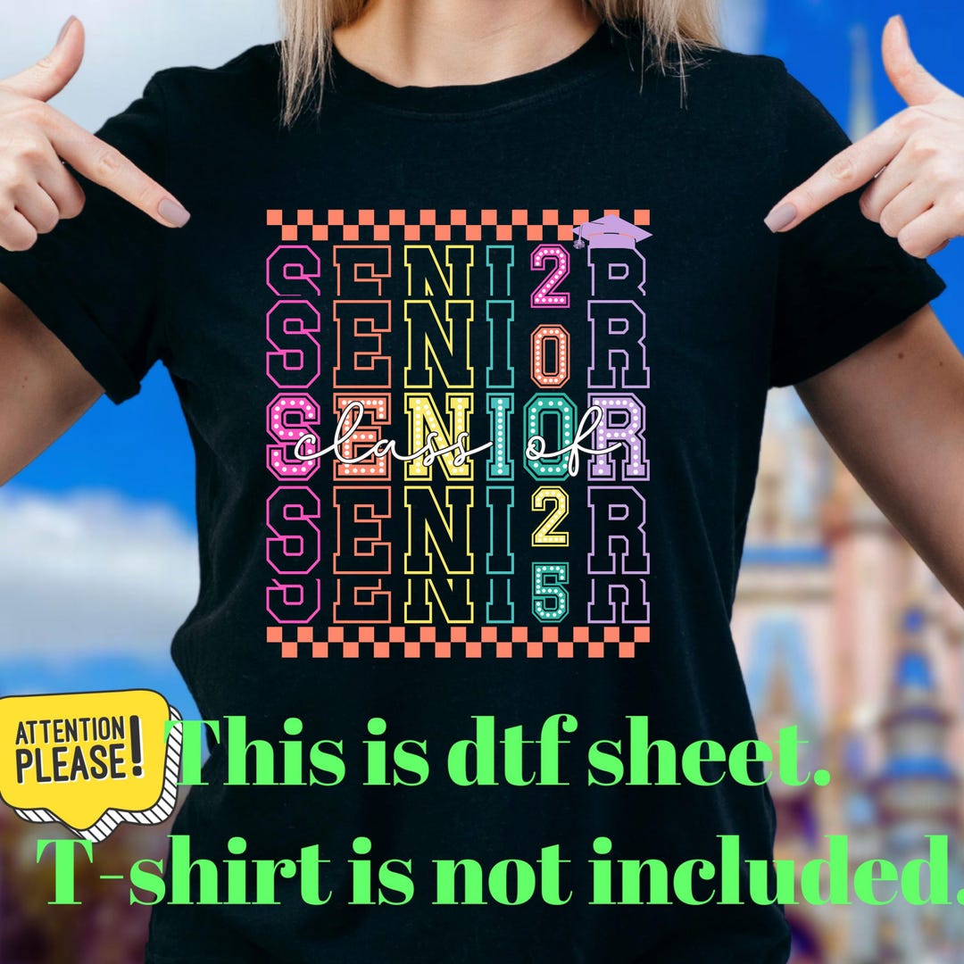 Senior 2025,retro Ready to Press, Senior DTF, Senior 2025 Transfer ...