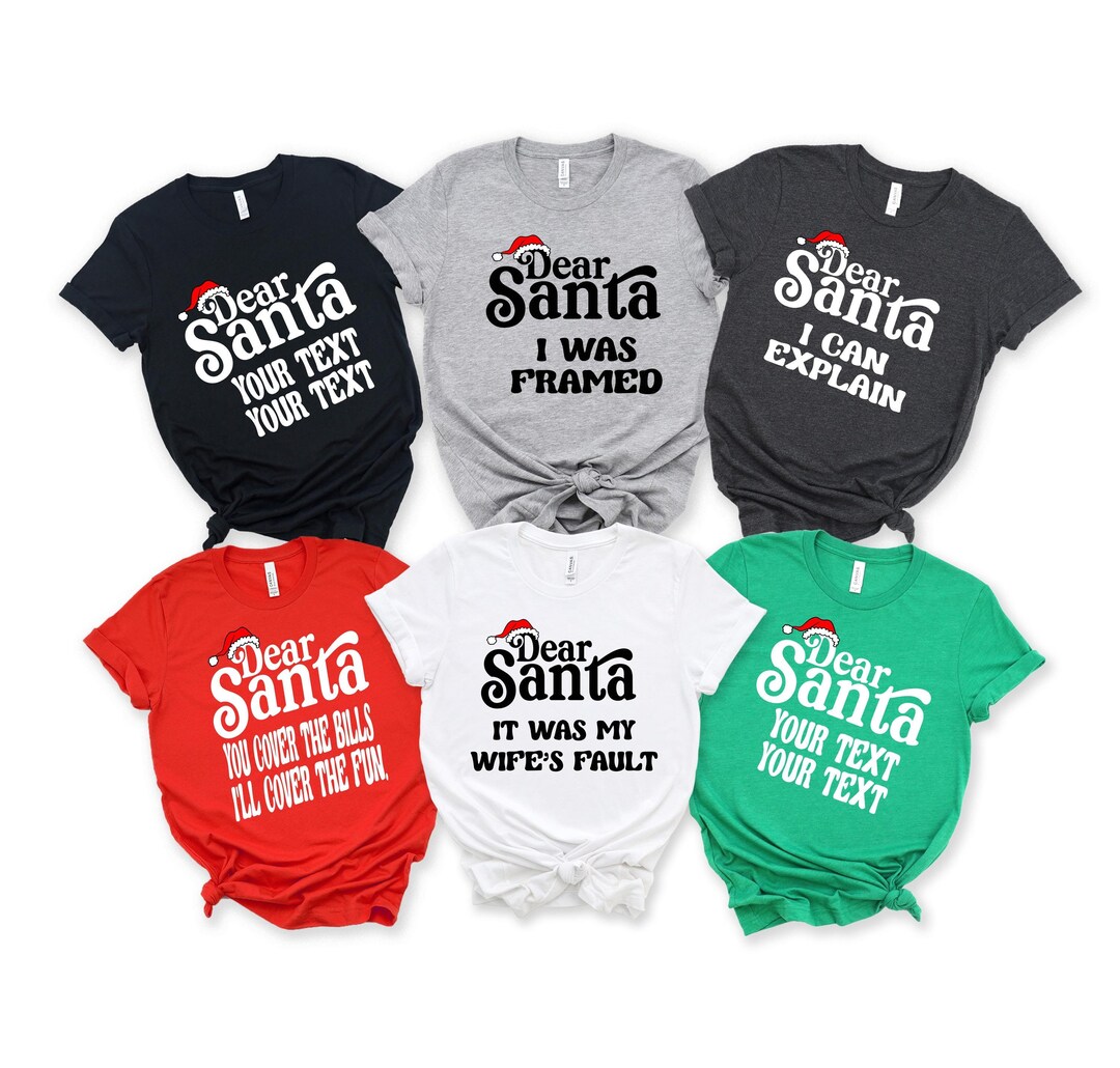 50 Quotes Dear Santa Shirt, Christmas Funny Long Sleeve,dear Santa ...