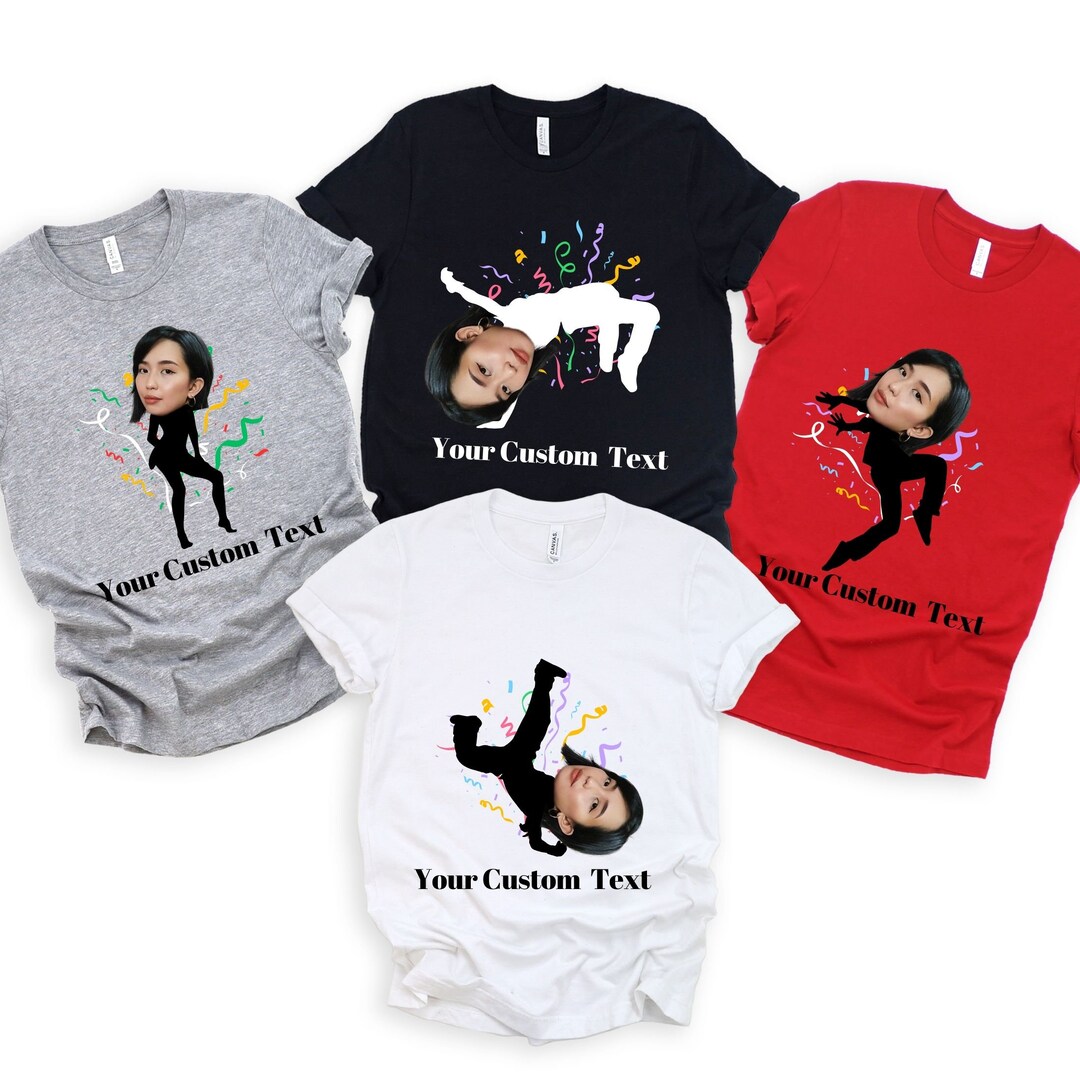 Custom Face Stick Figure Birthday Shirt: Personalized Photo Party Tee ...