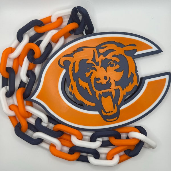 3d Printed Chicago Bears - Etsy