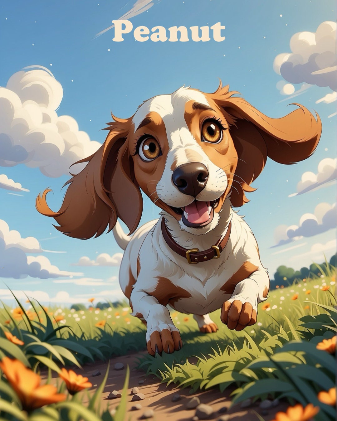 Custom Anime Pet Portrait, Digital File, Adorable Pet Portrait 90s ...