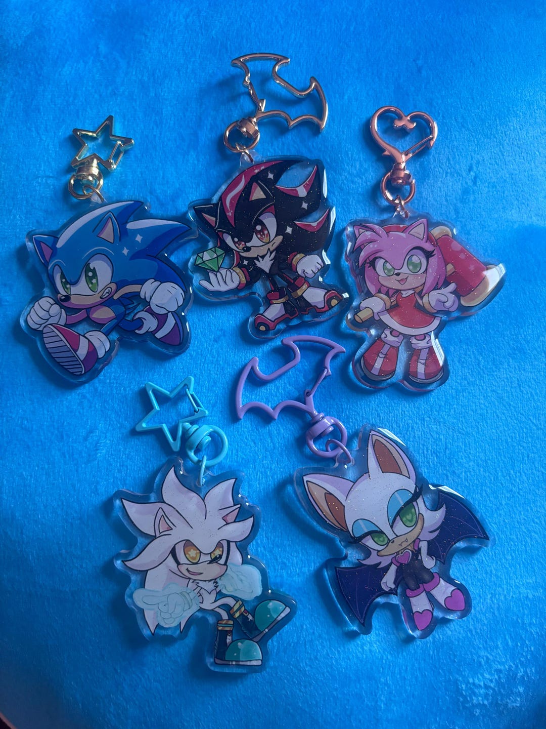 Sonic the Hedgehog Character Chibi Acrylic Glitter Charms 2.5 Inch - Etsy