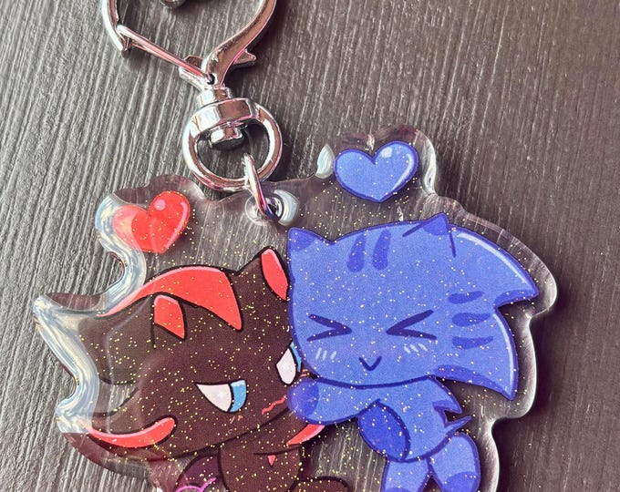 Sonic the Hedgehog: Sonadow Sonic and Shadow Chao Big Hugs Charm - Etsy