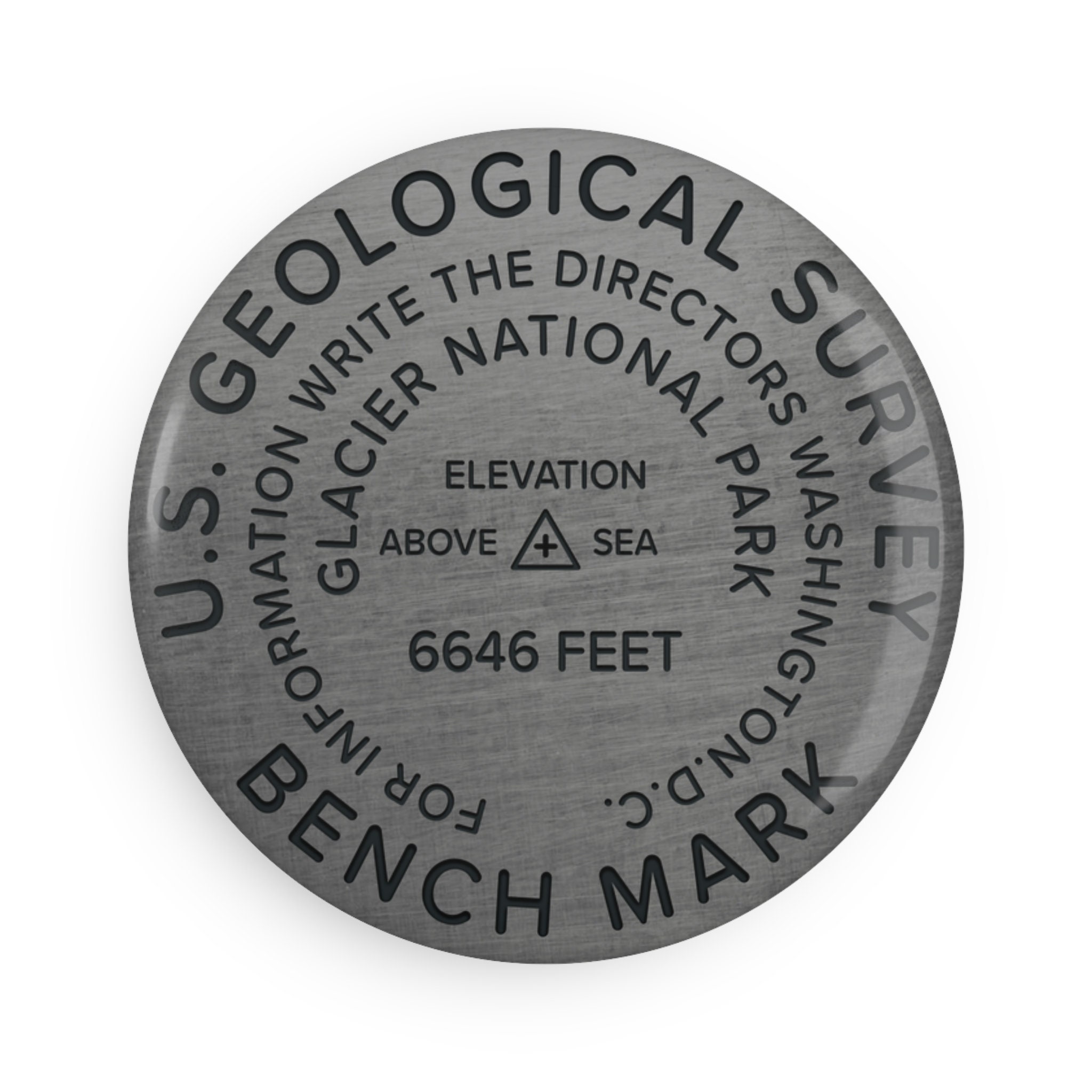 Glacier National Park Benchmark Button Magnet Montana Travel Survey ...