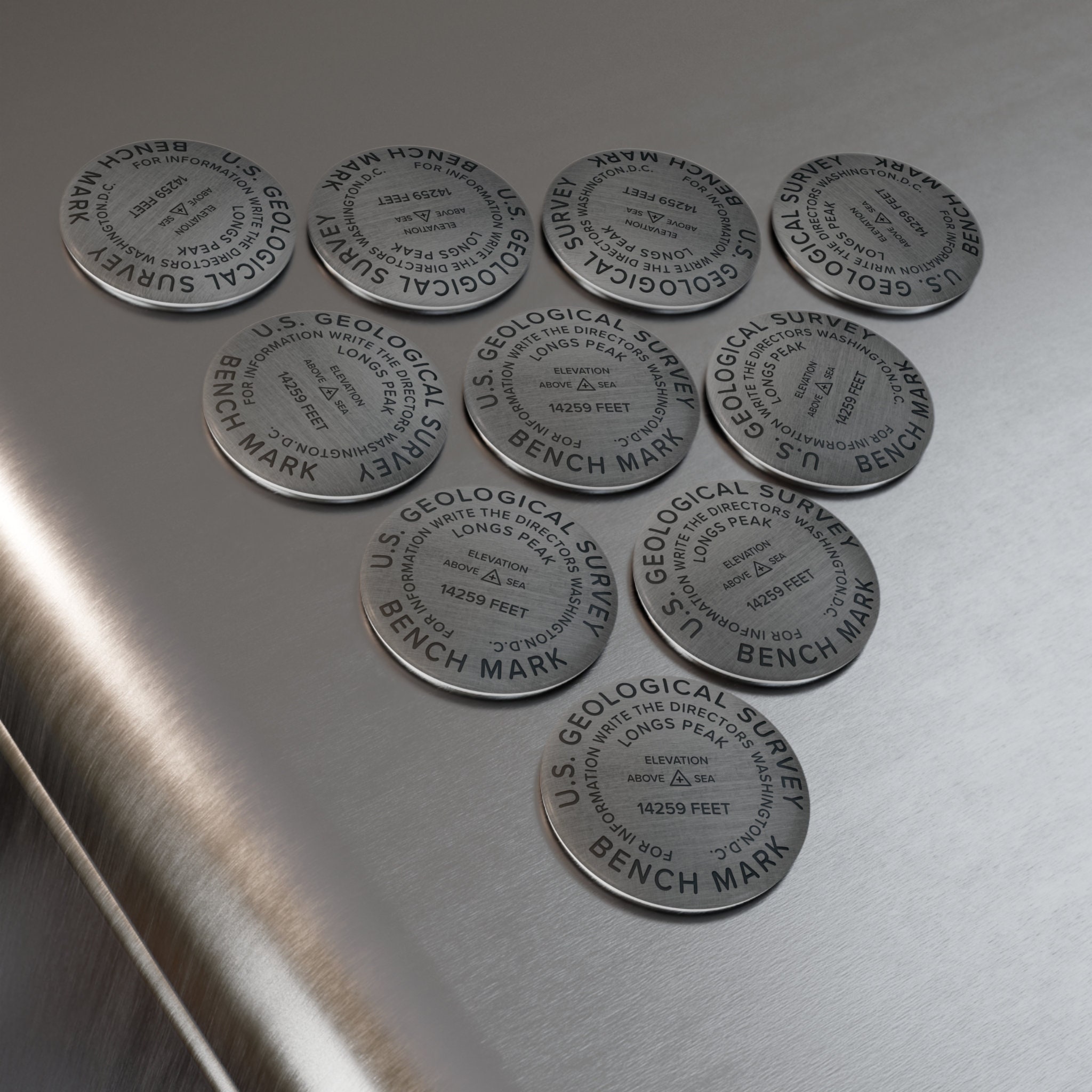 Longs Peak Benchmark Button Magnet Colorado 14er Fridge Magnet Rocky ...