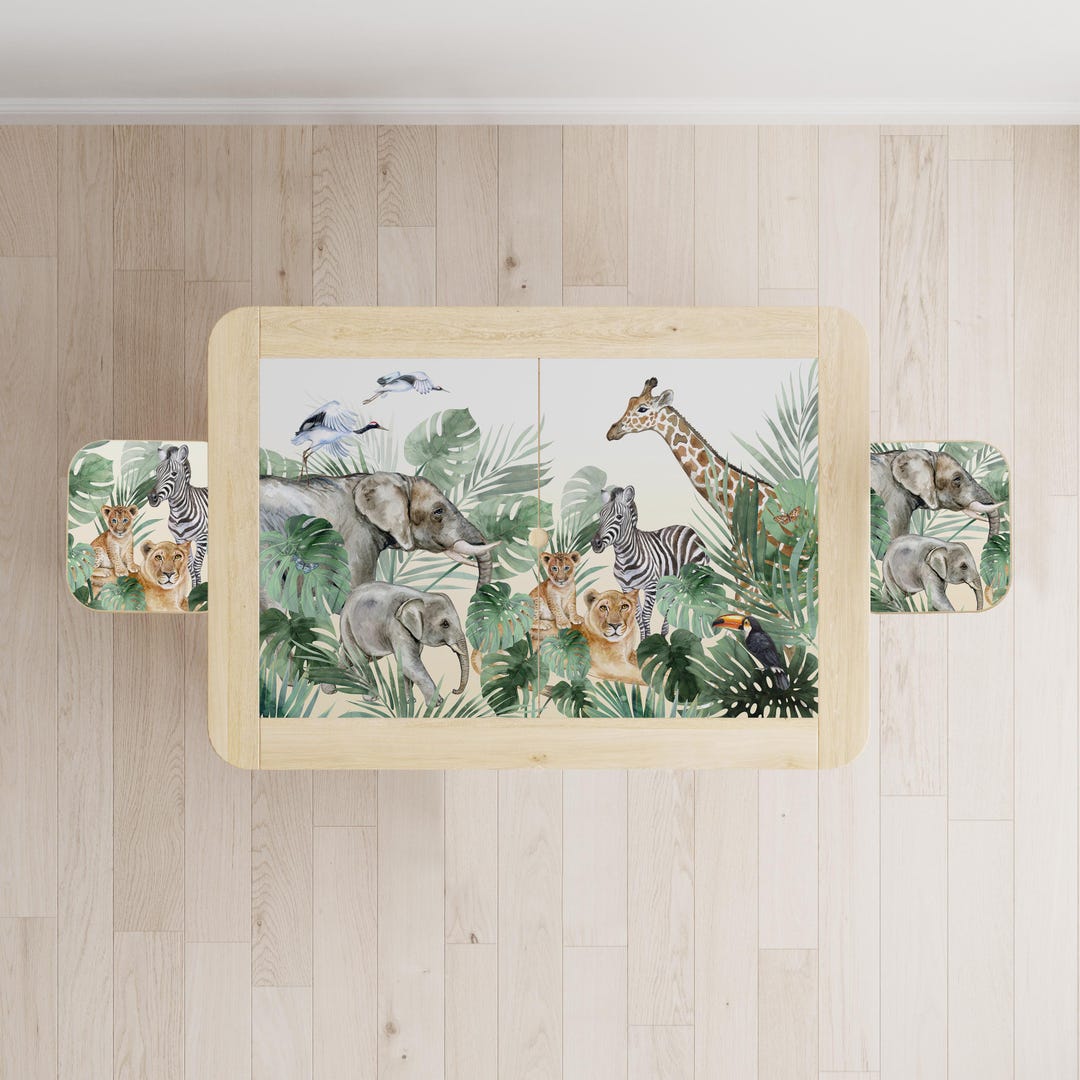 Safari Adventure Stickers for IKEA FLISAT - Jungle Animals IKEA Flisat ...