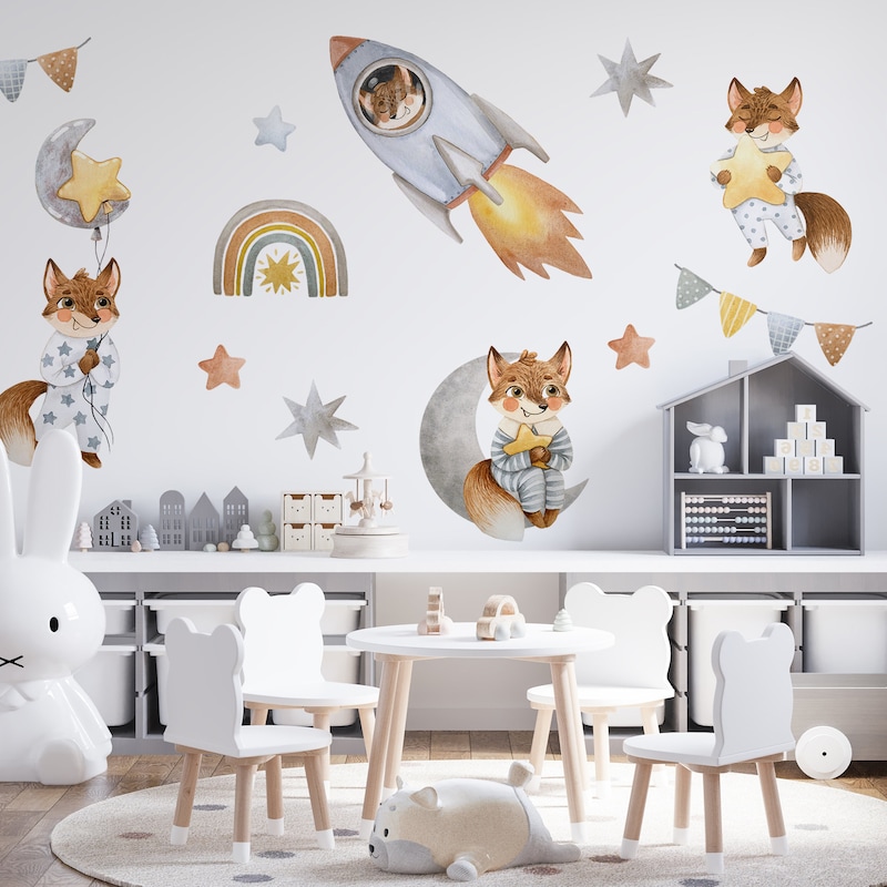 Fox Wall Decal - Etsy