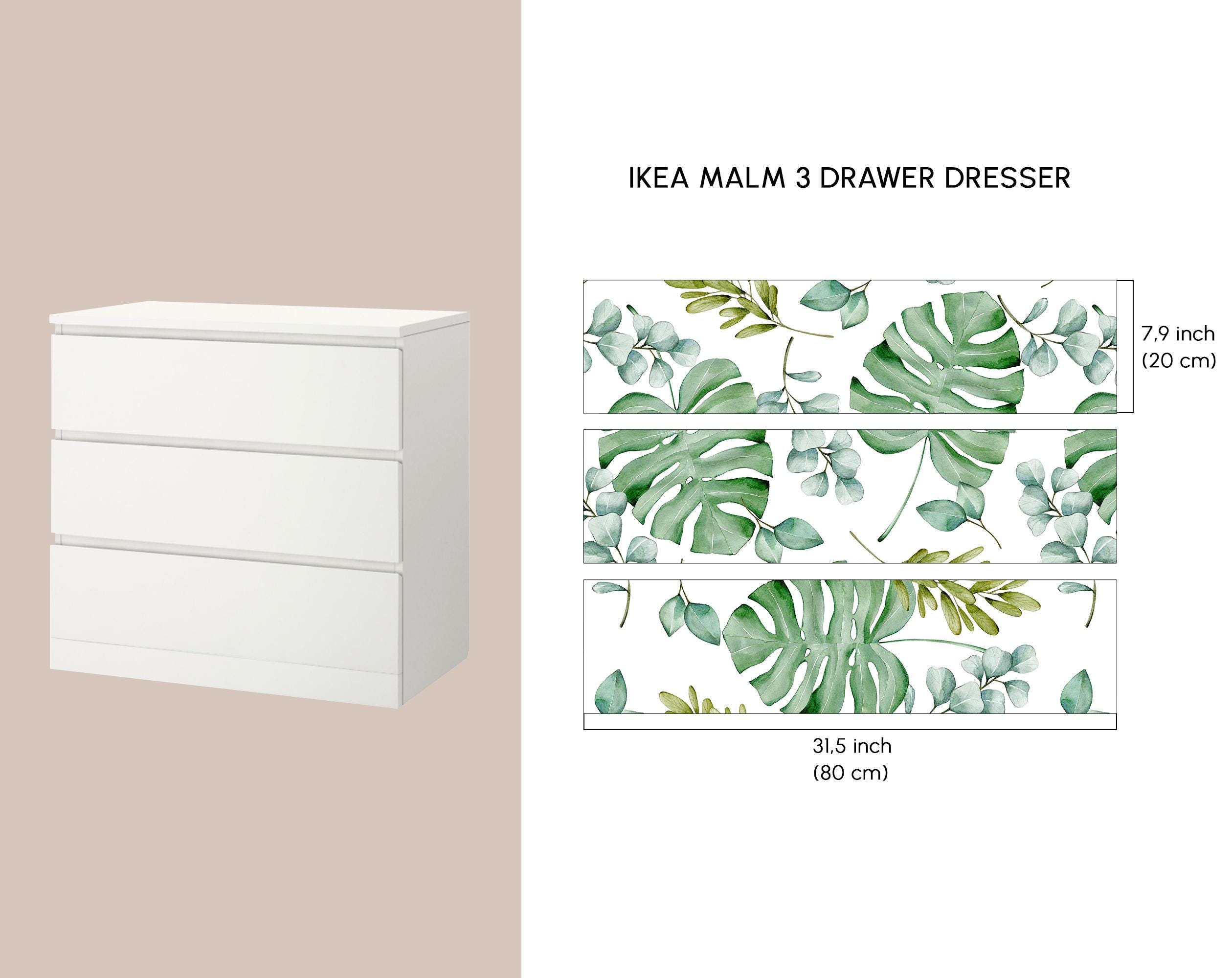 Tropical Leaves Decals for IKEA Malm Dresser: Personalized Stickers - Etsy