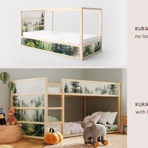 KURA Bed Sticker, Forest Fir Nature Trees , Peel and Stick, Decal for ...
