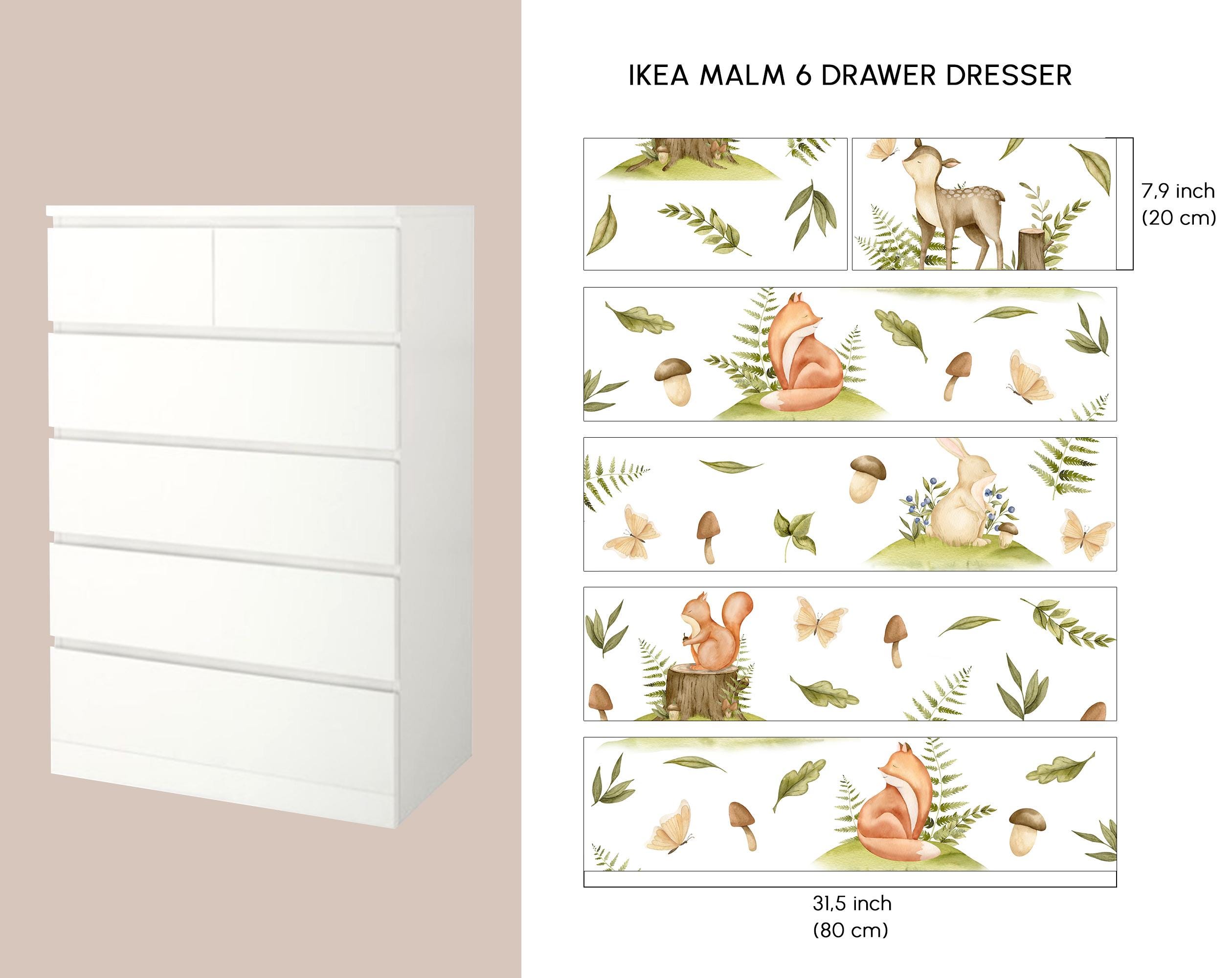 Forest Animals Decals for IKEA Malm Dresser: Woodland Nursery Decor - Etsy