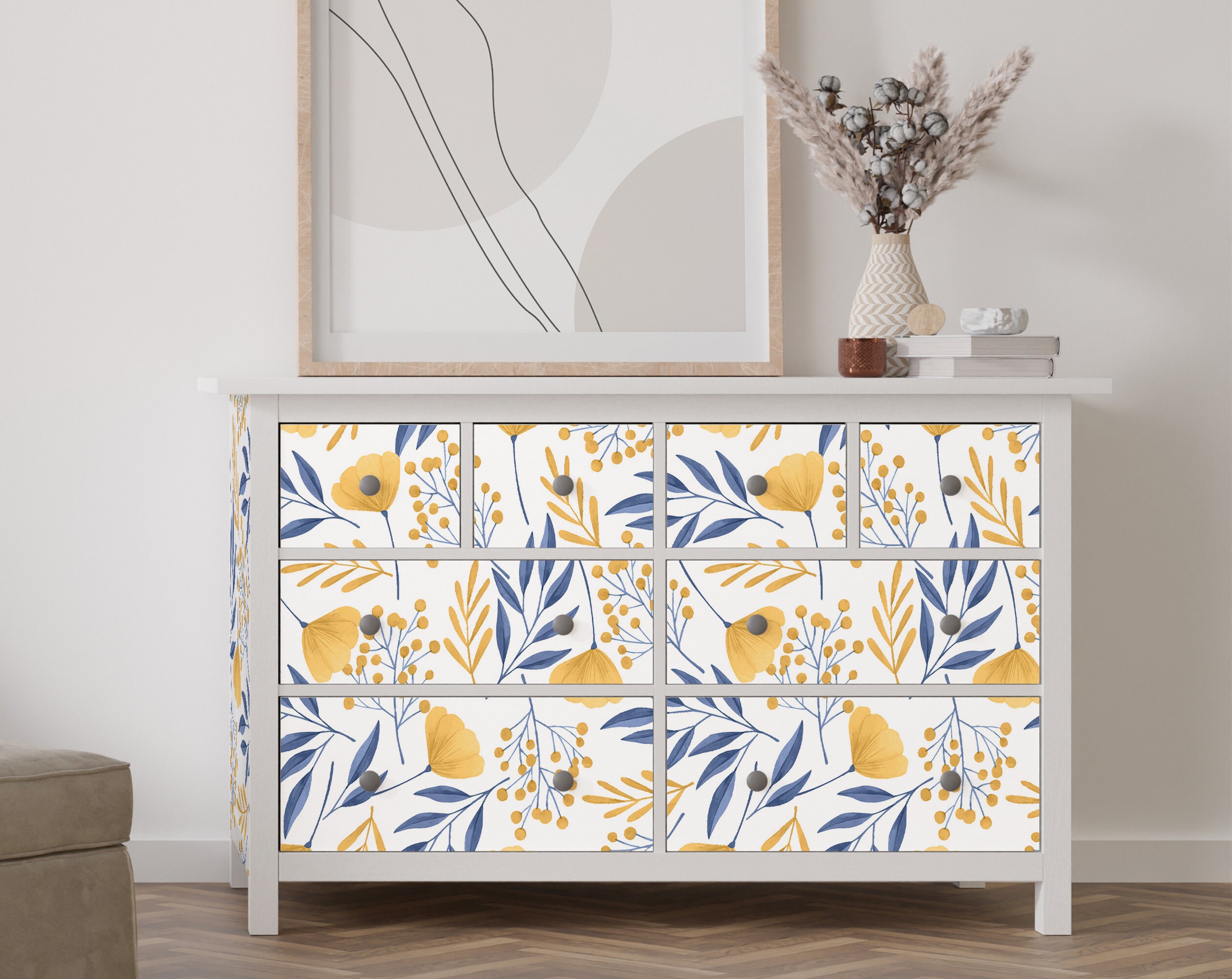 Boho Rainbow Decal Set for Ikea Hemnes 8 and 10 Drawer Dresser Floral ...