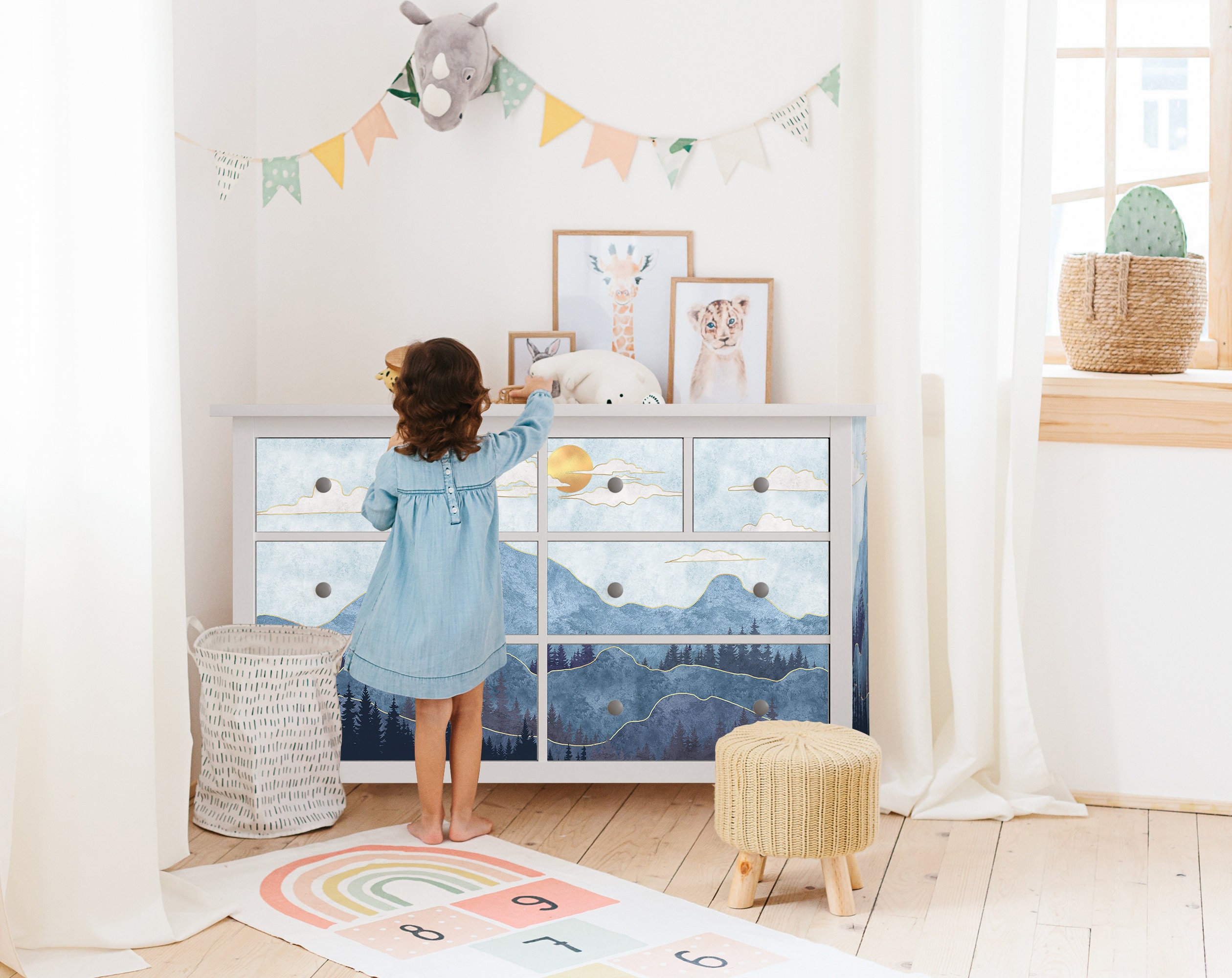 Custom Decal Set for Ikea Hemnes 8 and 10 Drawer Dresser Personalize ...