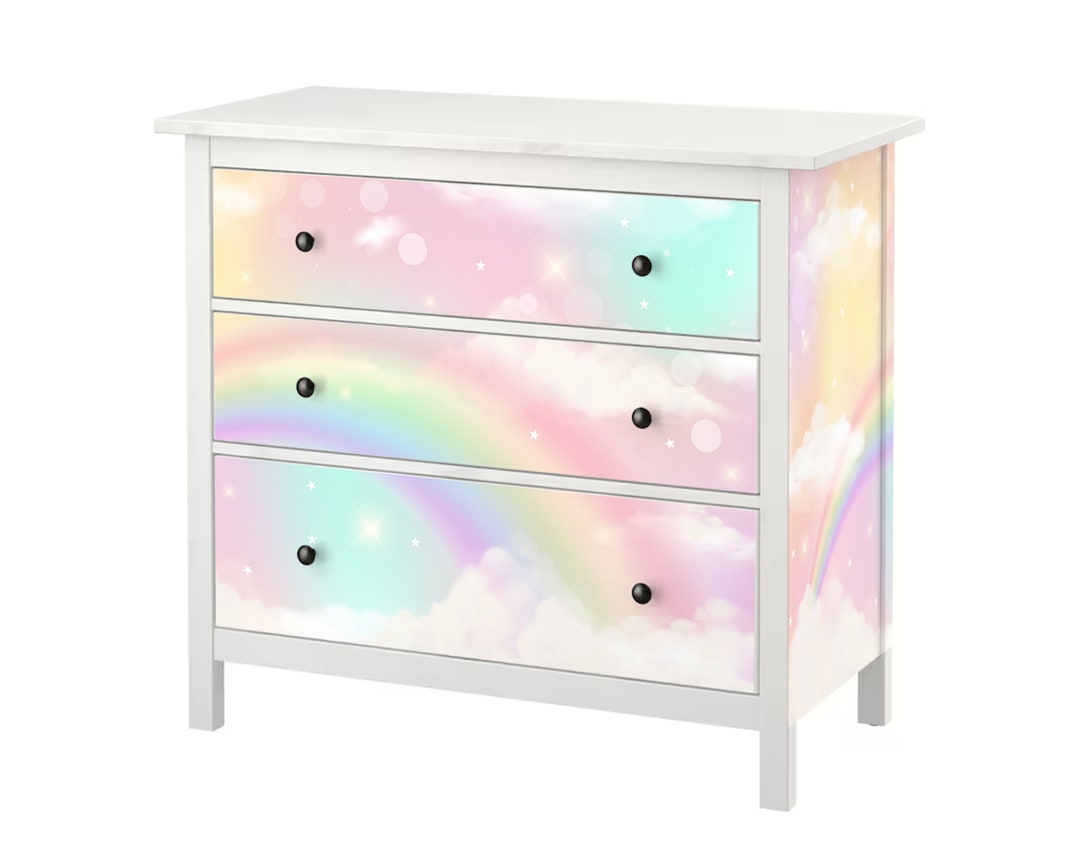 Rainbow Decals for IKEA Hemnes Dresser 3 - Custom Stickers - Etsy