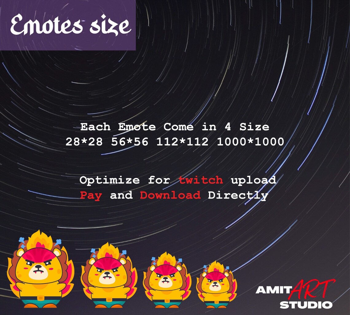 Lion Emotes for Twitch and Discord, Cute Animal Emotes for Twitch and ...