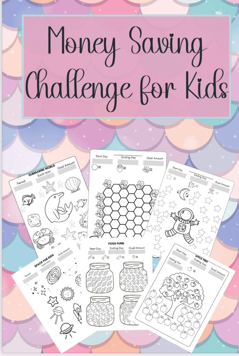 A6 Kids Saving Challenge Bundle Book - Etsy