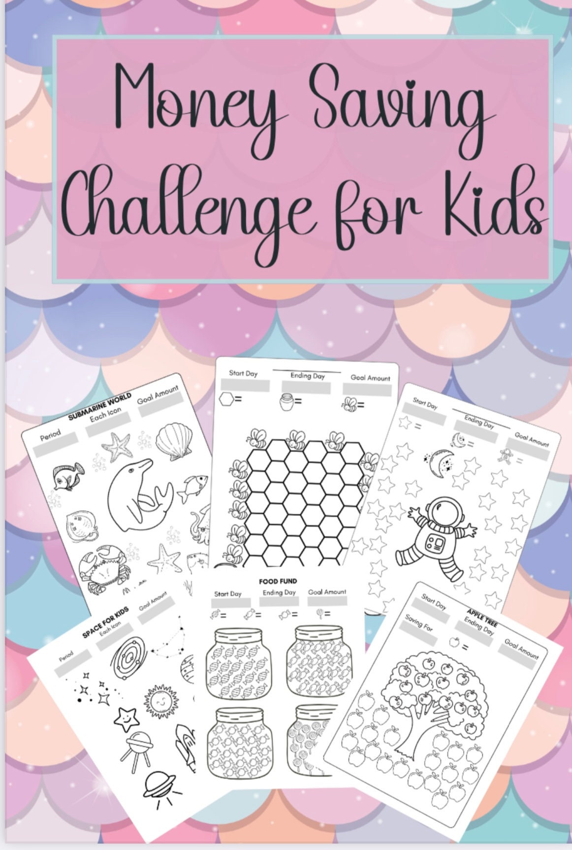 A6 Kids Saving Challenge Bundle Book - Etsy