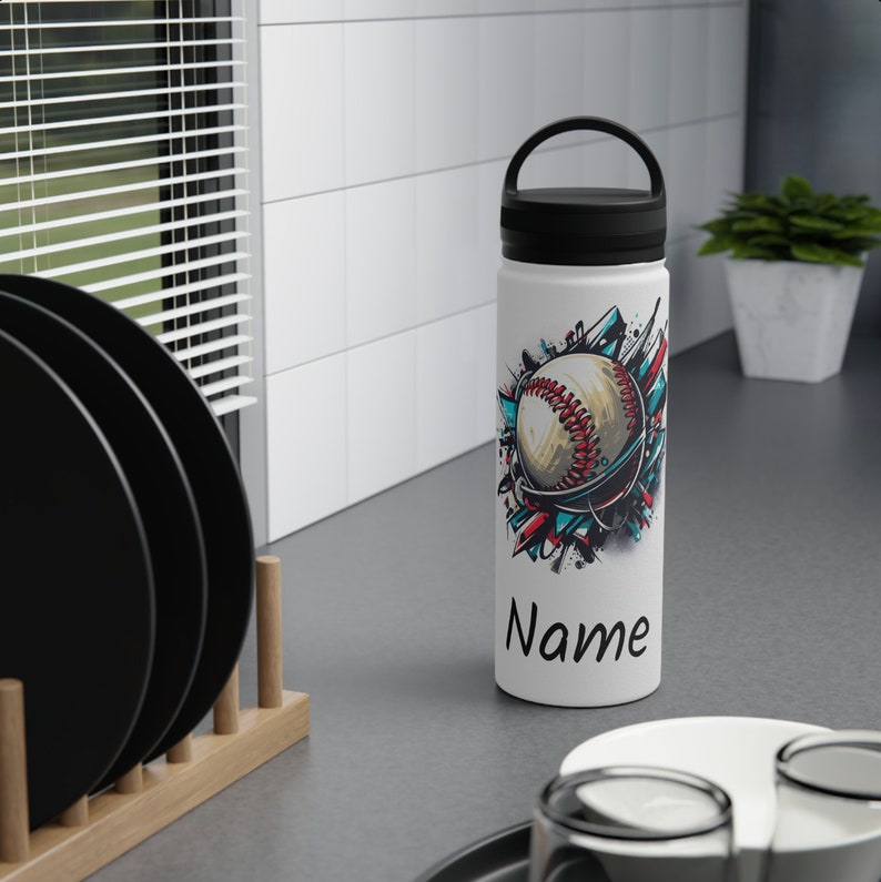 Personalized Baseball Water Bottle, Stainless Steel Water Bottle ...