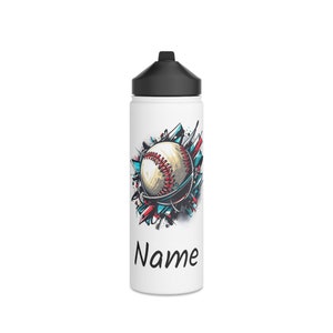 Personalized Baseball Water Bottle, Stainless Steel Water Bottle ...