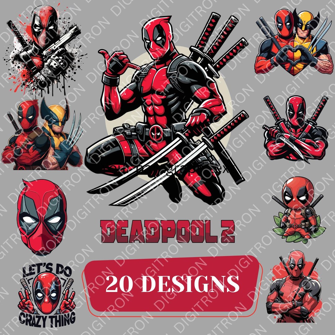 Deadpool SVG Bundle ,deadpool Cricut ,deadpool PNG , Deadpool Vector ...