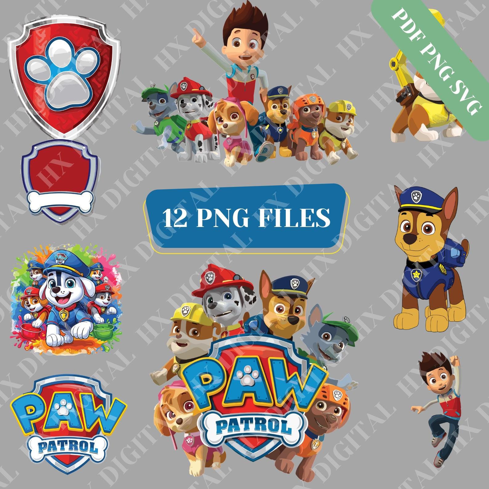 Paw Petrol SVG, Paw Petrol PNG, Paw Petrol Clipart y Stickers, Paw ...