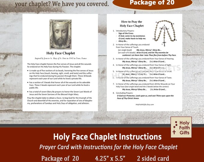 HOLY FACE of JESUS 5 X 7 Prints, Pack of 10, Full Color, Unframed ...