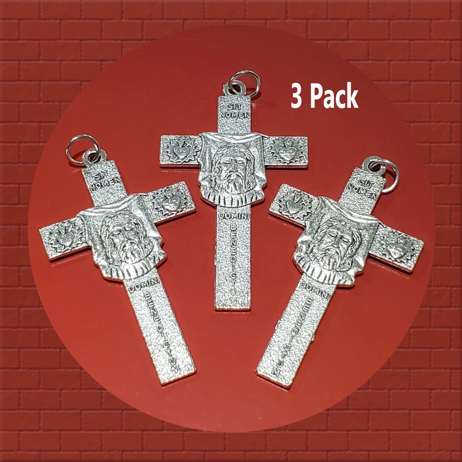 HOLY FACE of Jesus Cross 3 Pack, Holy Face Crucifix, Face of Christ ...